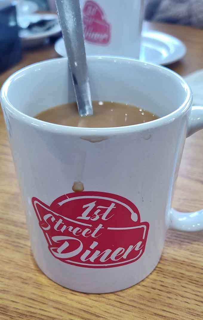 That branded coffee mug means business, delivering the caffeinated courage you need to face another Florida day.