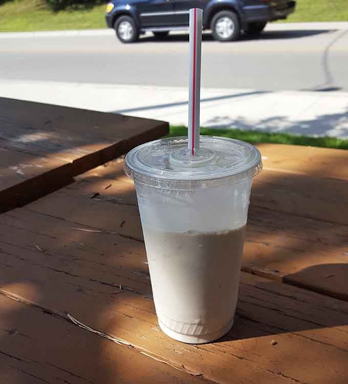That thick, creamy shake sitting there like a frosty glass of pure contentment, begging you to grab a straw and forget your troubles.