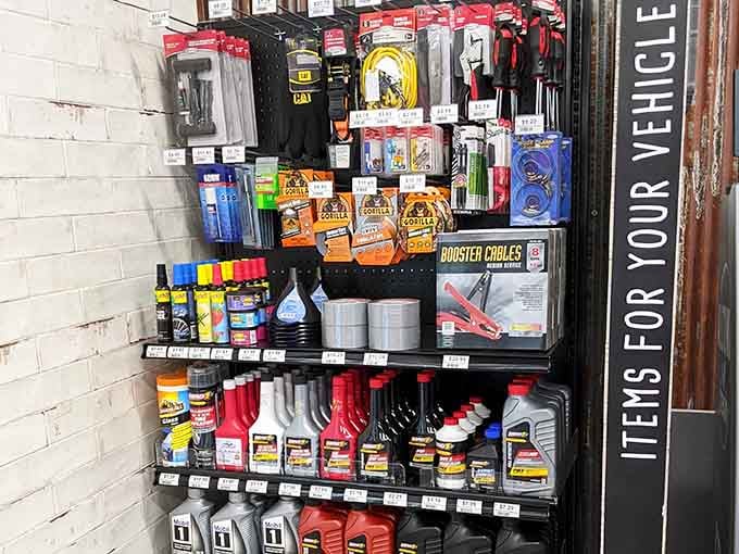 Even the automotive section is thoughtfully organized, proving they care about every detail here.