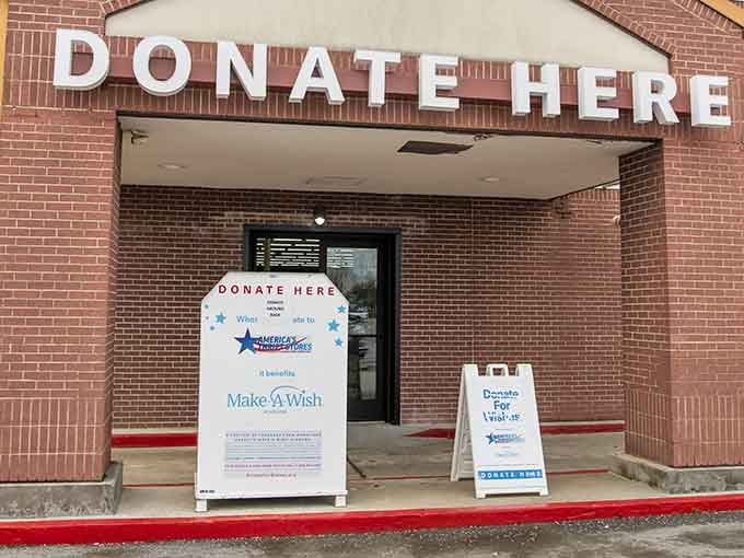 The donation center keeps this retail ecosystem thriving, turning your castoffs into someone else's perfect find today.