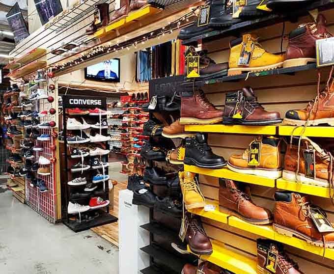 Converse to work boots, this footwear wonderland proves you can absolutely judge a marketplace by its shoe selection.