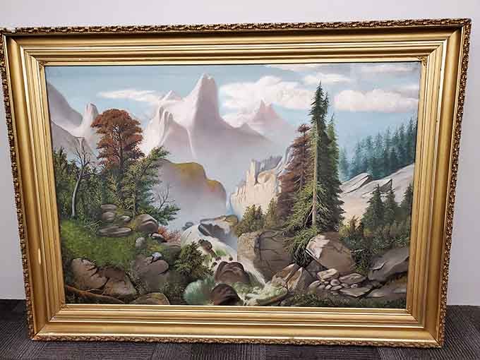 Landscape paintings that transport you to misty mountains without leaving the comfort of Auburn's city limits.