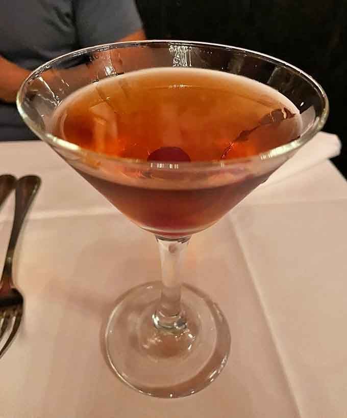 A Manhattan cocktail so perfectly balanced it could teach a yoga class about finding your center and inner peace.