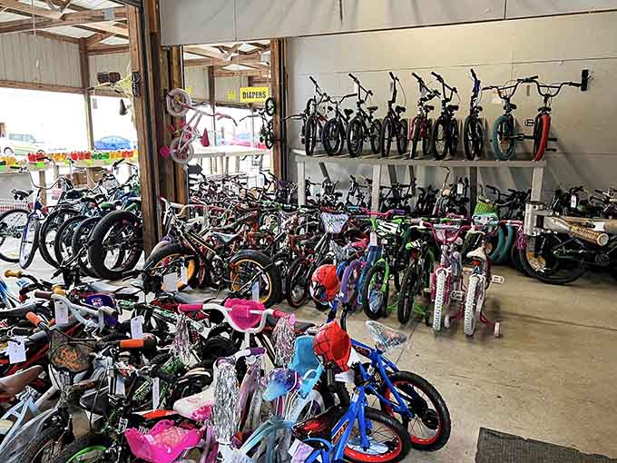 Kids' bikes in every color mean someone's getting wheels for their birthday without breaking the bank.