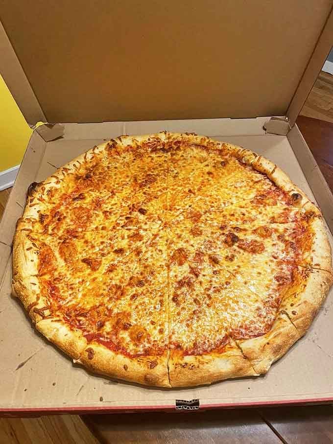 A whole pie that could serve as a coffee table if you weren't planning to devour it instead.