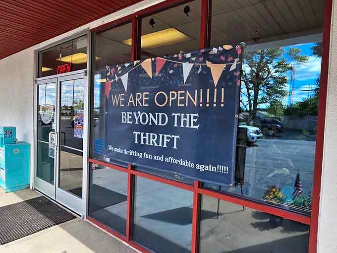 That "We Are Open" sign isn't just welcoming, it's practically begging you to come find some deals.