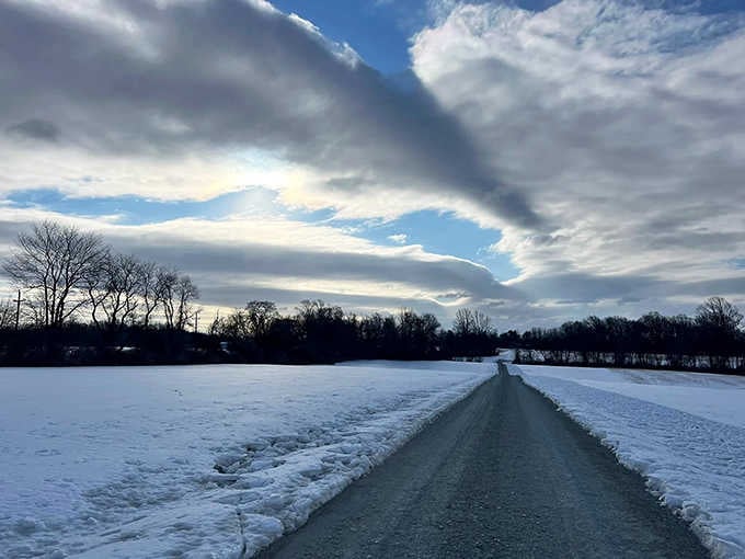 Winter transforms the trail into a serene wonderland where your footsteps are the only soundtrack you need for miles.