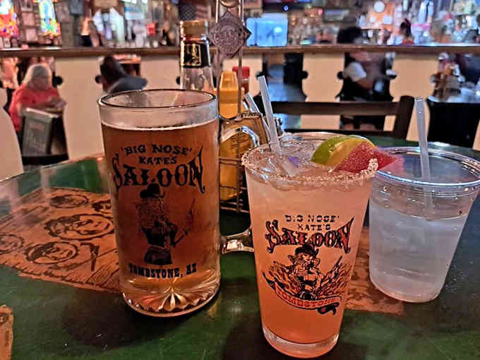 Signature glassware filled with refreshing libations; even the drinks here come with a side of Tombstone authenticity and charm.