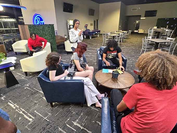 Comfortable lounge seating where you can catch your breath between adventures and plan your next move.