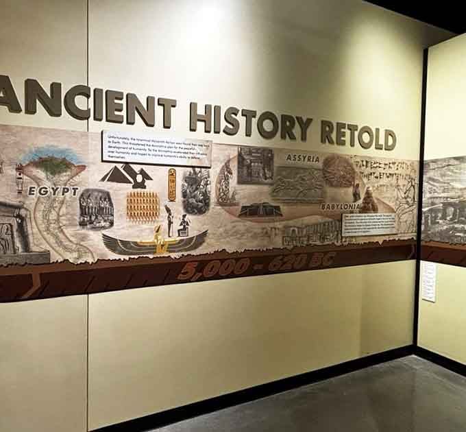 "Ancient History Retold" promises mysteries from Egypt to Babylon, because why not throw in some pyramids with your roadside oddity?