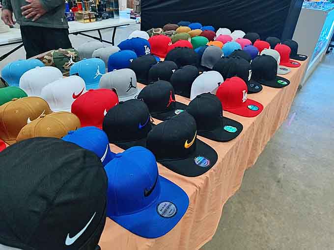 Baseball caps in every color imaginable, because sometimes your head needs options and lots of them.