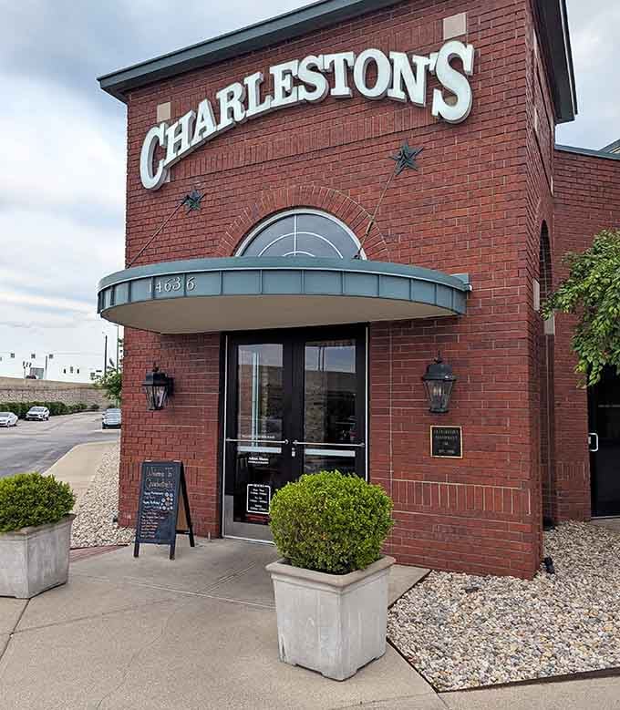 Charleston's classic brick exterior signals comfort food done right, the kind of place that becomes your neighborhood go-to spot instantly.