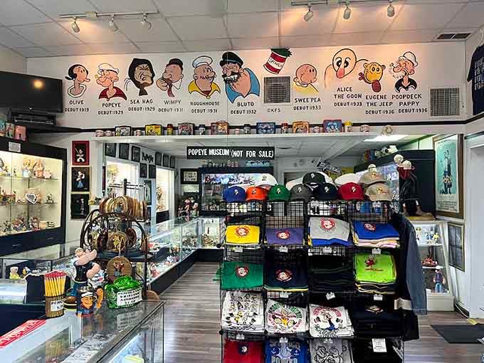 Inside the Popeye museum, decades of memorabilia prove this sailor's cultural impact spans multiple generations beautifully.
