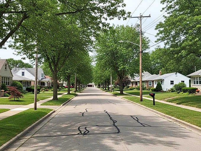 Tree-lined streets and well-kept homes create neighborhoods where people still wave from their front porches.