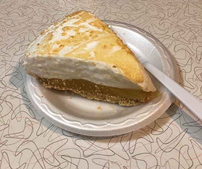 Lemon pie with meringue piled higher than your expectations, which is saying something when you're already this excited.