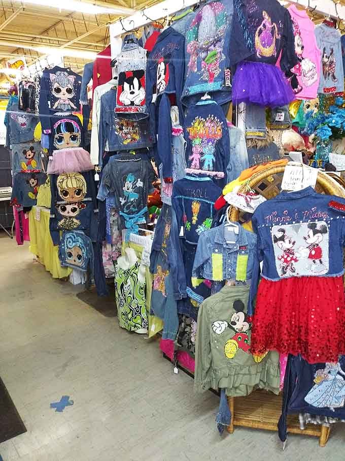 Character-themed clothing brings out the kid in everyone, featuring designs that range from nostalgic classics to modern favorites.