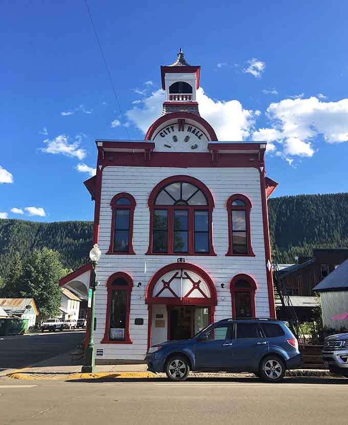City Hall stands proud in Victorian splendor, reminding everyone that small towns deserve grand architecture too.