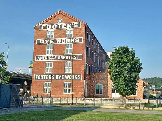 Footer's Dye Works towers over the landscape like a brick monument to American industry's glory days and grit.