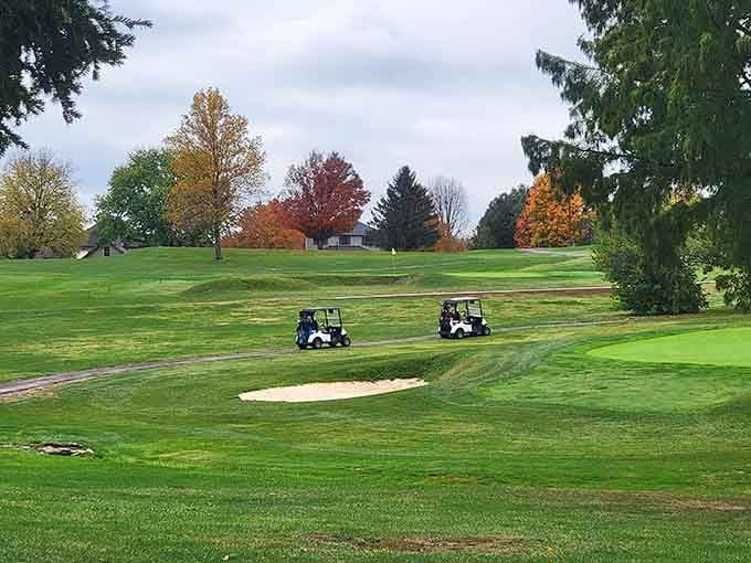 Autumn golf courses remind you that some of life's best moments happen at a leisurely four-hour pace.