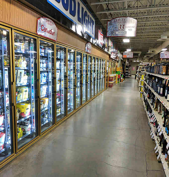These aisles stretch toward the horizon like amber waves of grain, except way more fun at parties.