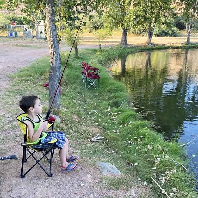 Young anglers discover that fishing in Arizona doesn't require a boat to the ocean, just patience and a decent lagoon.