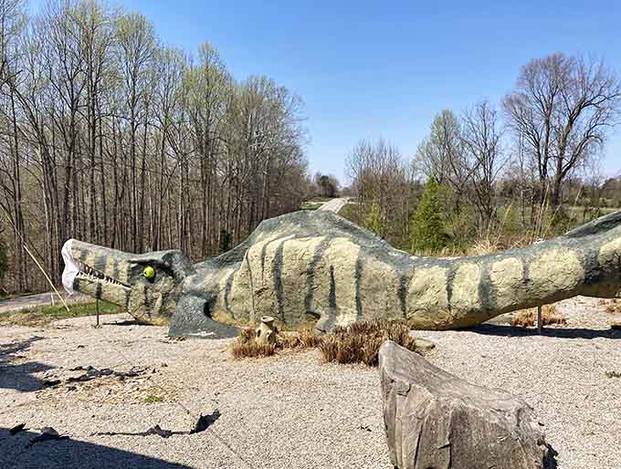 Even the outdoor displays add whimsy to your visit, proving that fun doesn't stop at the cave entrance here.