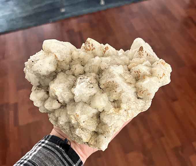 Hold up a chunk of milky quartz and suddenly you're Indiana Jones, minus the boulder chase.