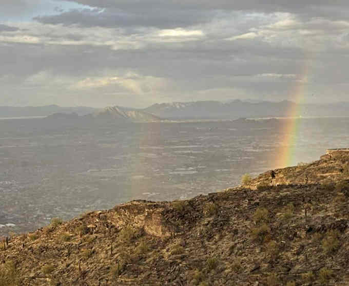 Desert rainbows are rare enough to make you feel like you've won the weather lottery on your visit.