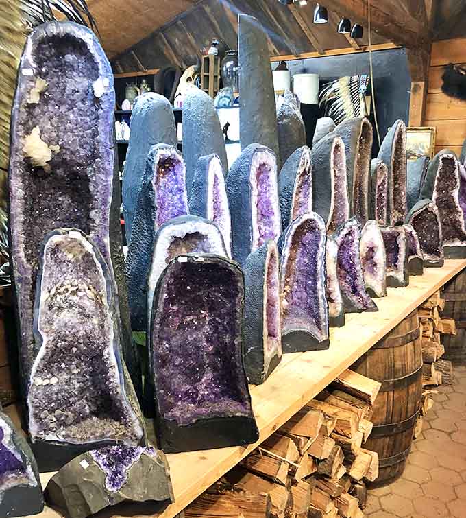 Cathedral geodes standing tall, proving Mother Nature is the ultimate interior designer.