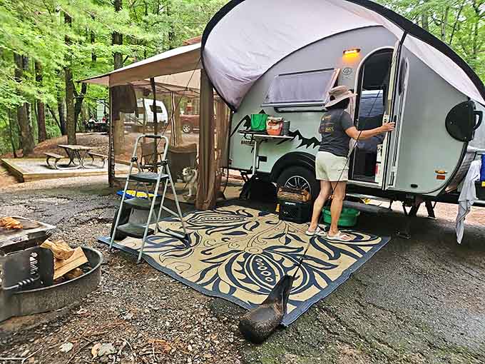 RV camping with a view that makes you forget you're basically living in a fancy closet.