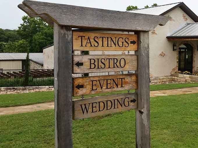 Follow the signs to tastings, bistro fare, special events, and maybe even a Hill Country wedding.