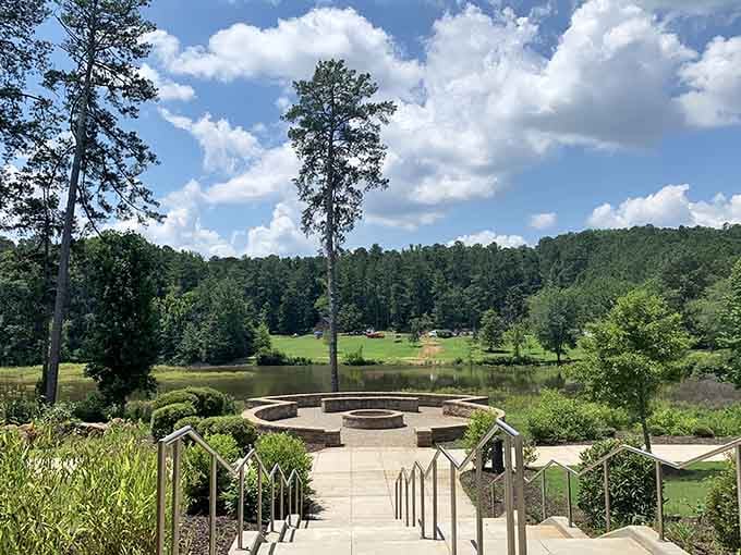 An amphitheater with lake views beats any indoor venue, assuming Mother Nature cooperates with your plans.