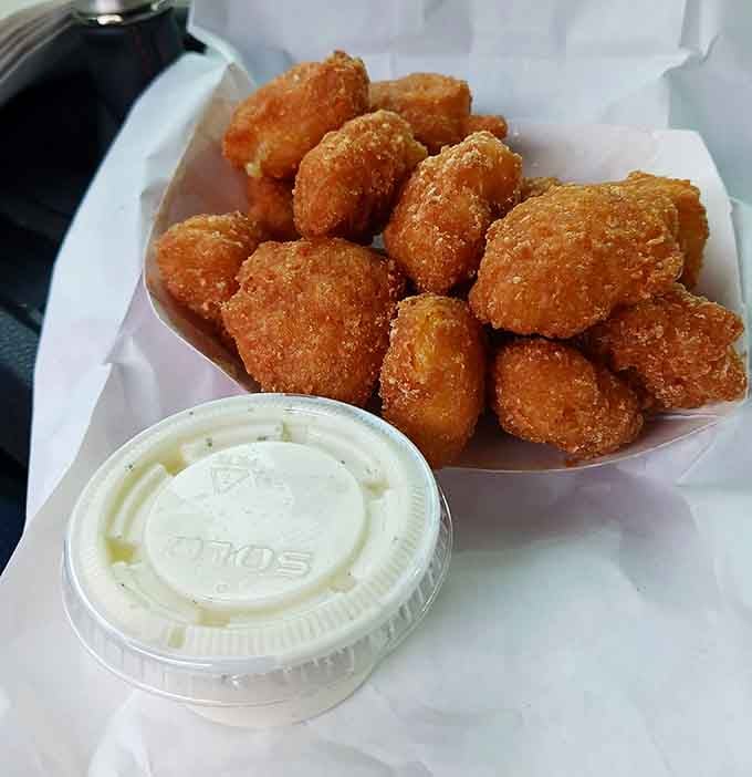 Corn nuggets that are basically little golden pillows of sweet, fried happiness you can't stop eating.