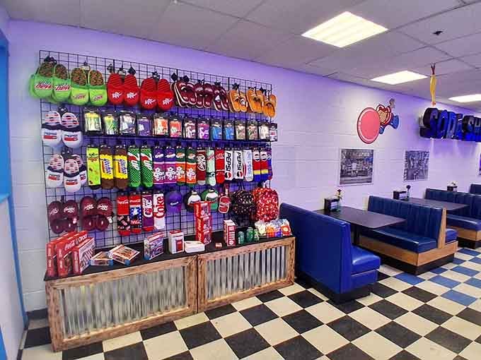 When your soda selection requires an entire wall display, you know you've entered a realm where choices become delightfully overwhelming.