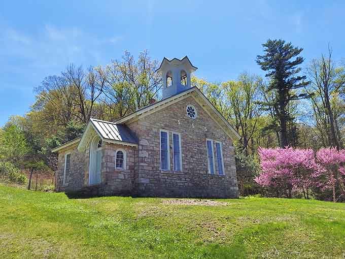 This historic church stands as a beautiful reminder of the community that once thrived in this mountain valley.
