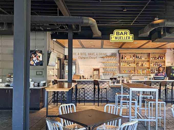 Bar at Mueller: where "running errands" suddenly becomes the highlight of your social calendar this week.