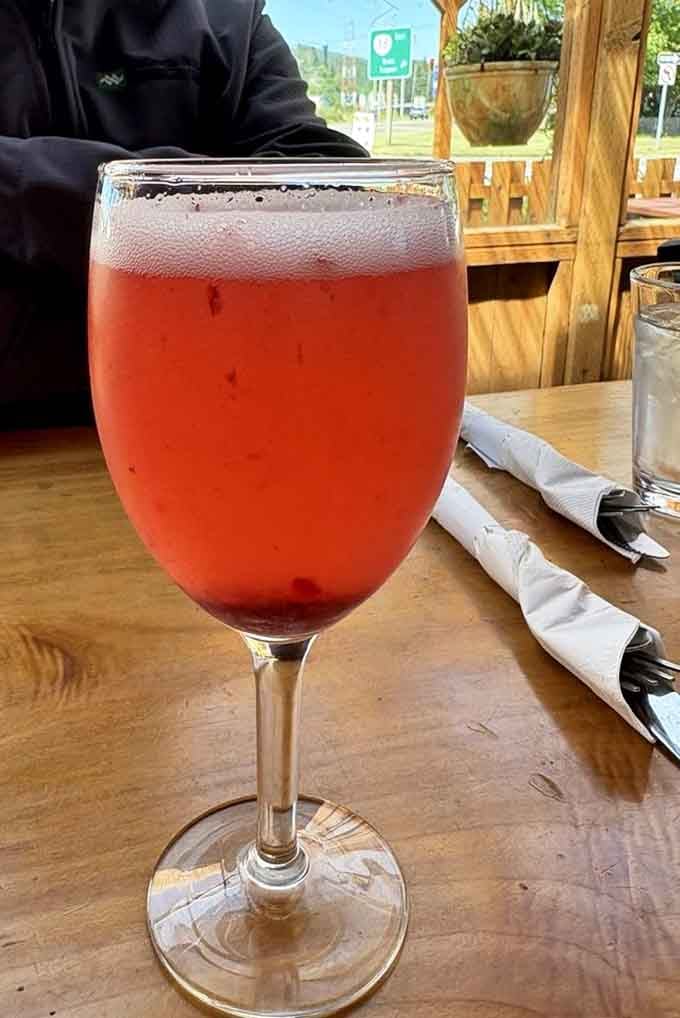 A marionberry mimosa that captures Oregon in a glass, because sometimes brunch needs a local berry upgrade.