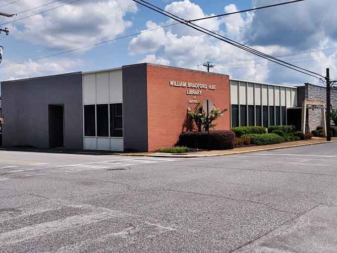 The library stands as proof that small towns still value knowledge, community, and air conditioning.
