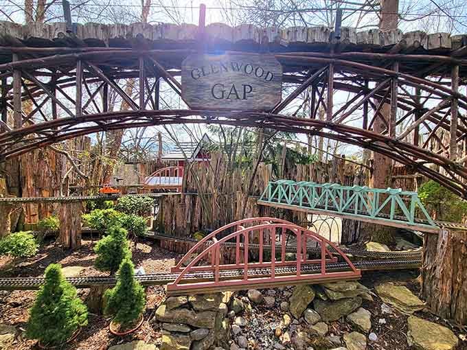 Glenwood Gap's bridges and pathways create a miniature world that adults secretly wish was full-sized.