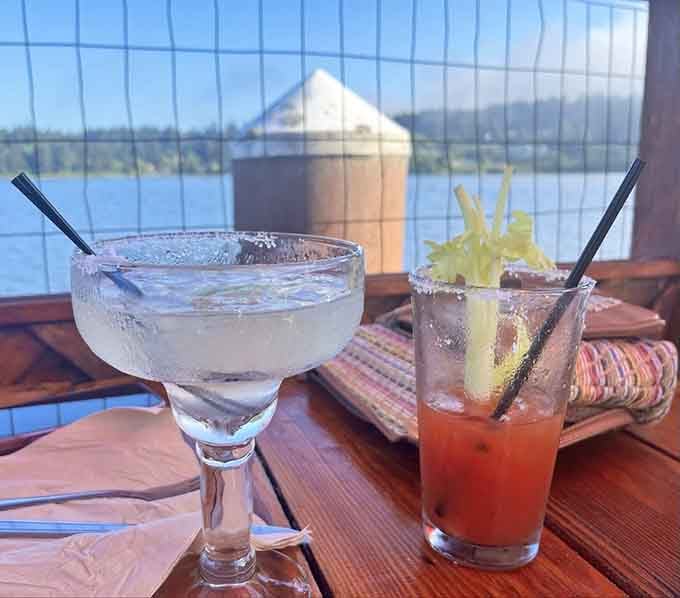 Waterfront views and cold drinks make the perfect intermission between your first and second helping of crab.