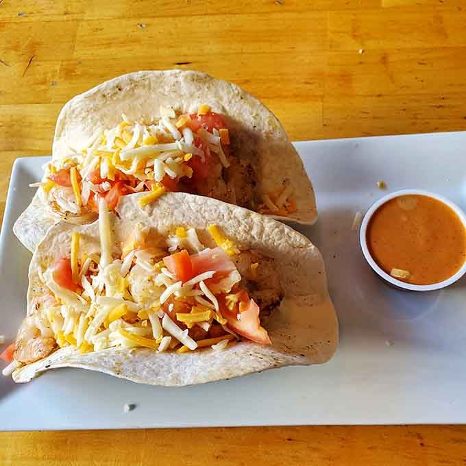 These tacos are stuffed with enough cheese and toppings to make you forget you're in Connecticut, not California.