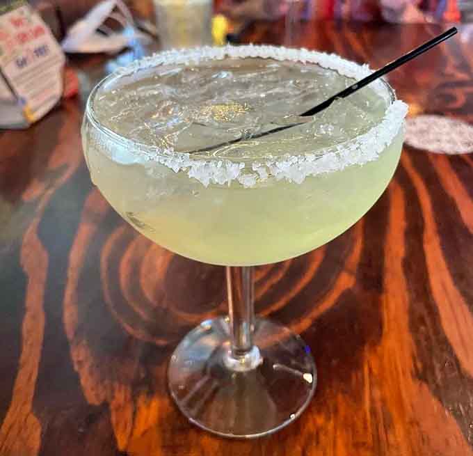 A properly salted margarita pairs surprisingly well with steak, proving Jesse's knows more than just beef.