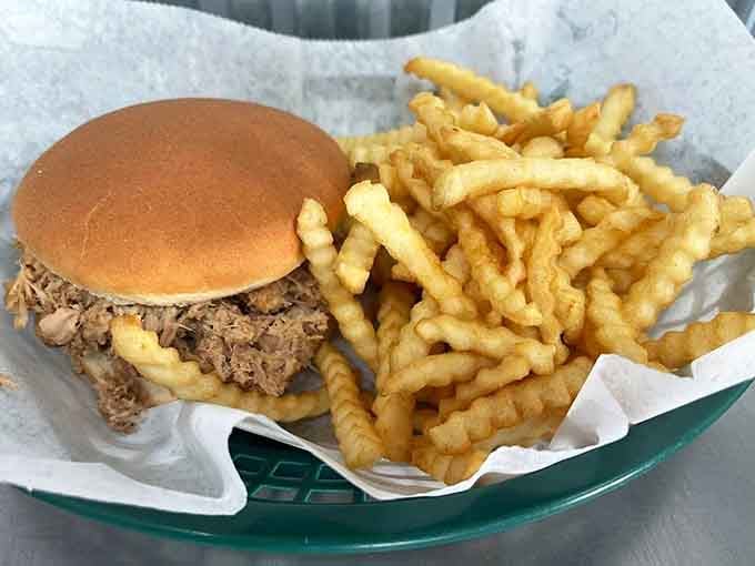Pulled pork piled high with golden fries creates the kind of comfort food that'd make your grandmother proud.