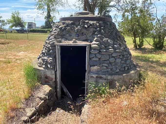 Someone built this stone structure to last forever, and it's doing a pretty good job of it.