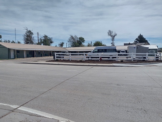 The Kit Carson Inn provides rest for weary travelers crossing these endless plains.
