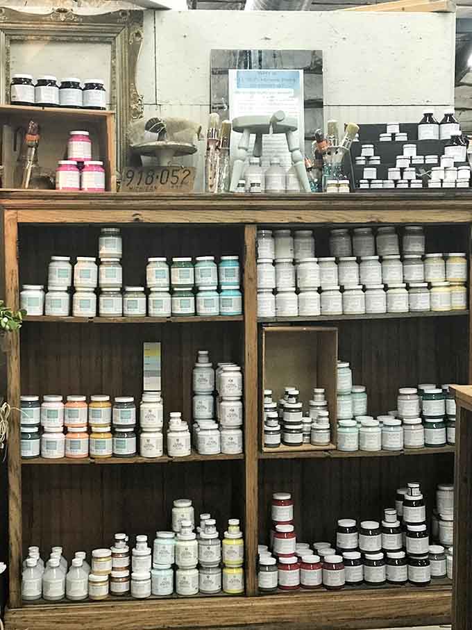Rows of furniture paint promise to transform your latest thrift store find into something Instagram-worthy and uniquely yours.