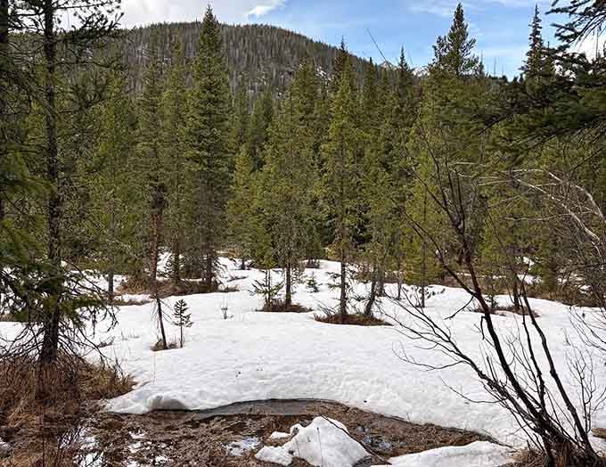Early season snow patches remind you that Colorado's idea of summer is slightly different from everyone else's expectations.