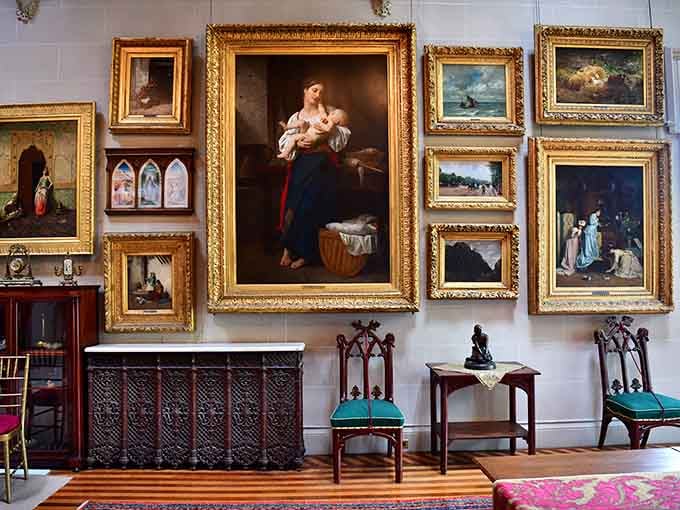 The art collection alone could fill a museum, and these are just the pieces they hung in one room.