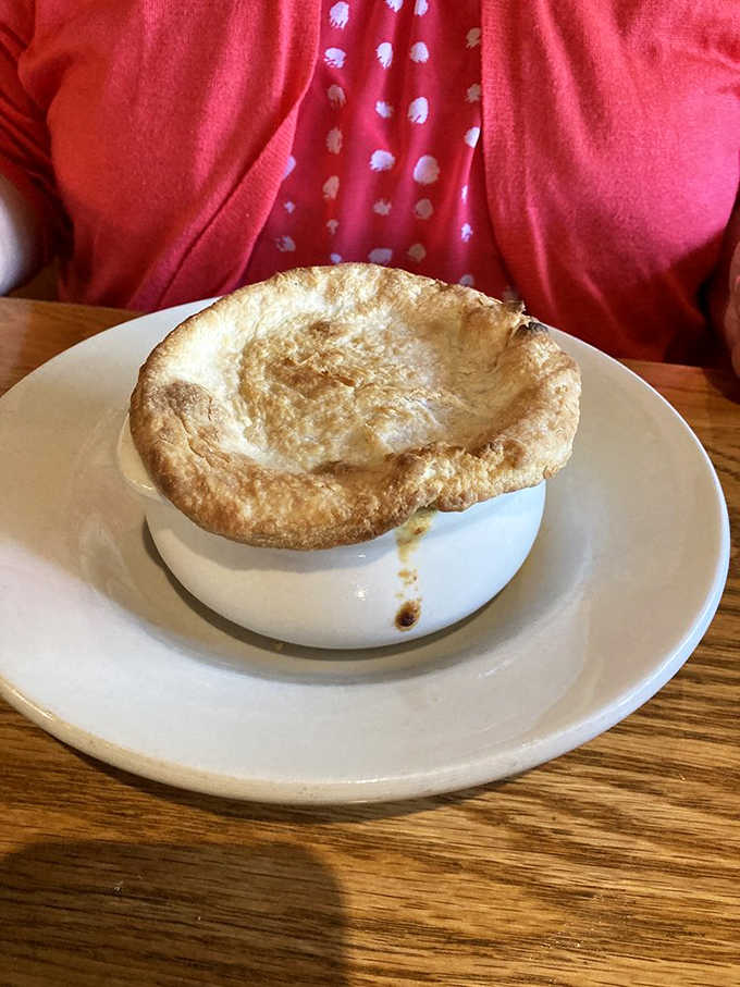 Chicken pot pie with a crust that could make your grandmother weep tears of joy and envy.