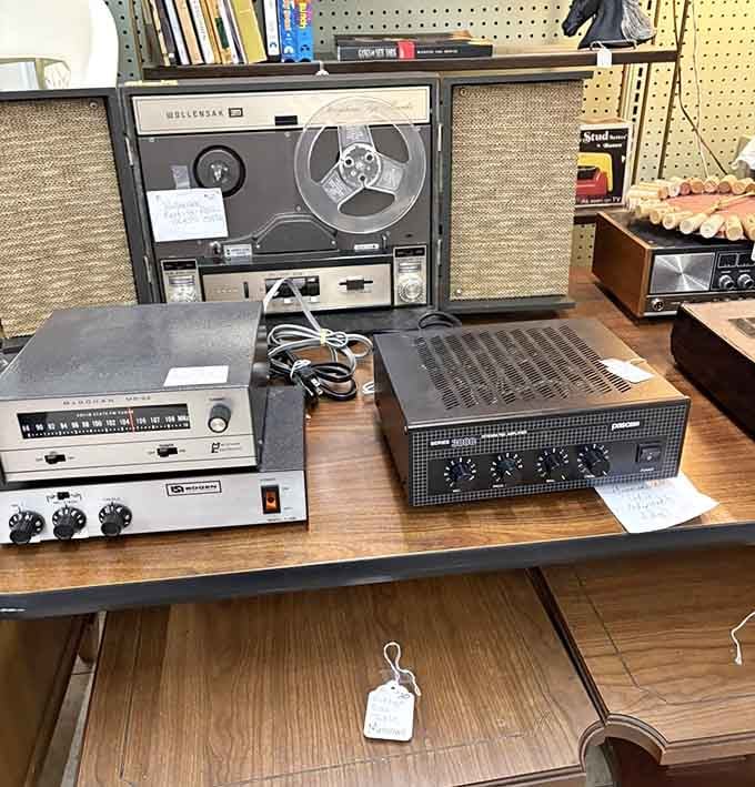 Reel-to-reel players and vintage audio equipment that made listening to music feel like operating a spaceship.